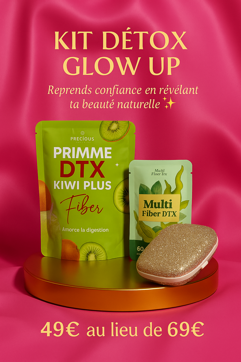 KIT DÉTOX – GLOW UP prescious skin – Maigrir avec DDF PARIS